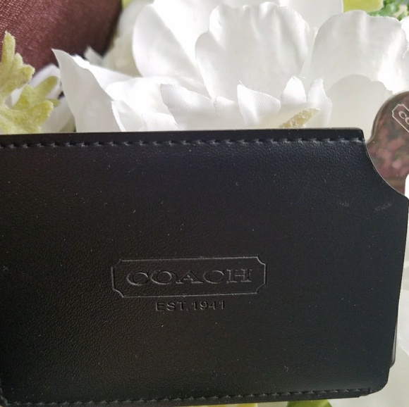 Coach | Makeup | Steel Mirror Credit Card Size Red Black Or Gold | Poshmark